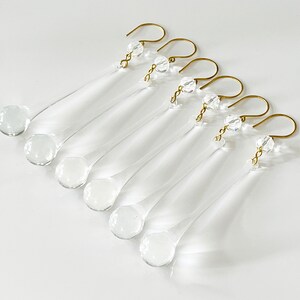Set of 6 Glass Decorative Teardrops for Chandeliers, Candelabras ...