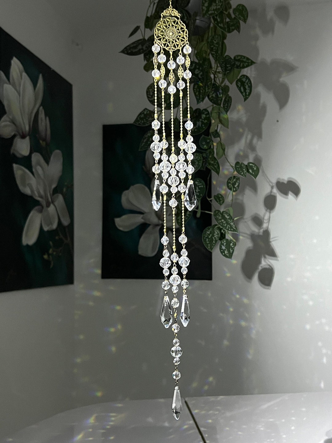 Unique Crystal Window Decoration Suncatcher Chandelier Hanging, Sun ...
