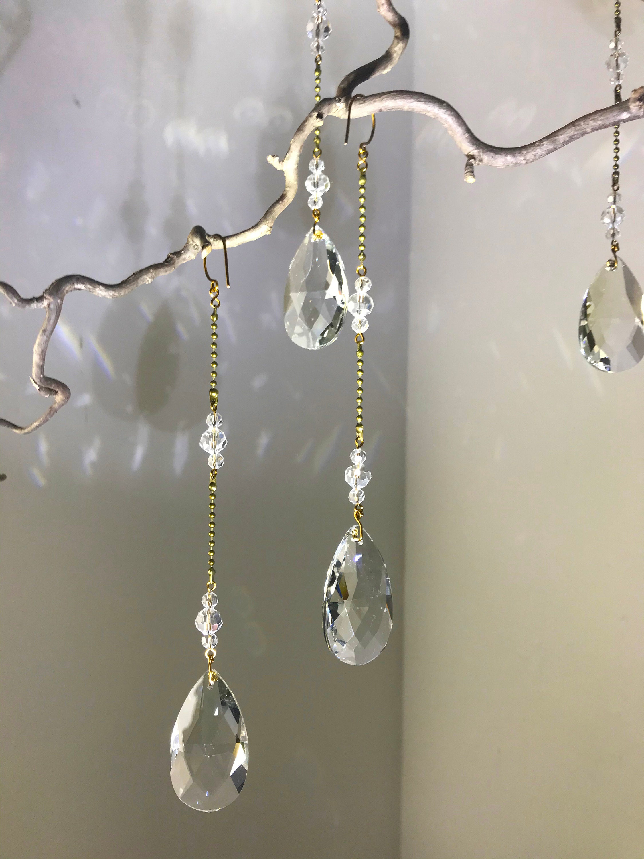 6 or 9-set elegant Crystal decor hangings suncatcher | Etsy