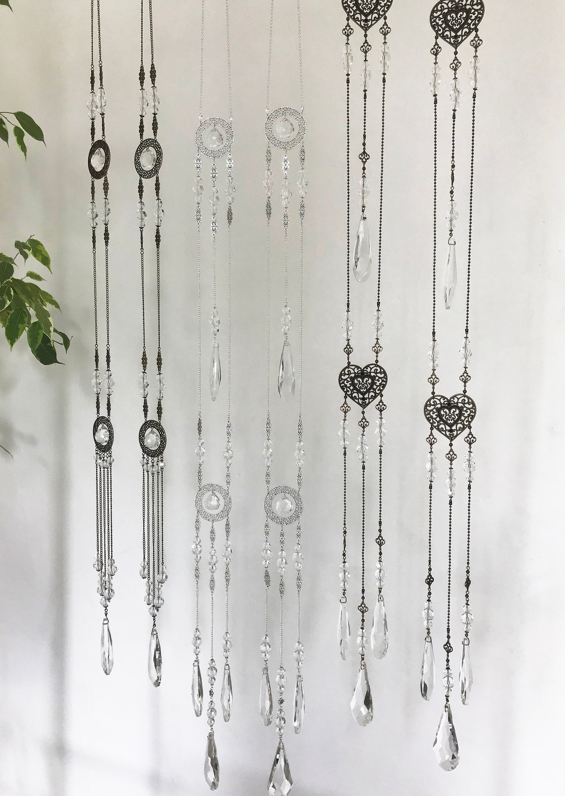 Elegant Long Unique Crystal Window Decoration Suncatcher - Etsy