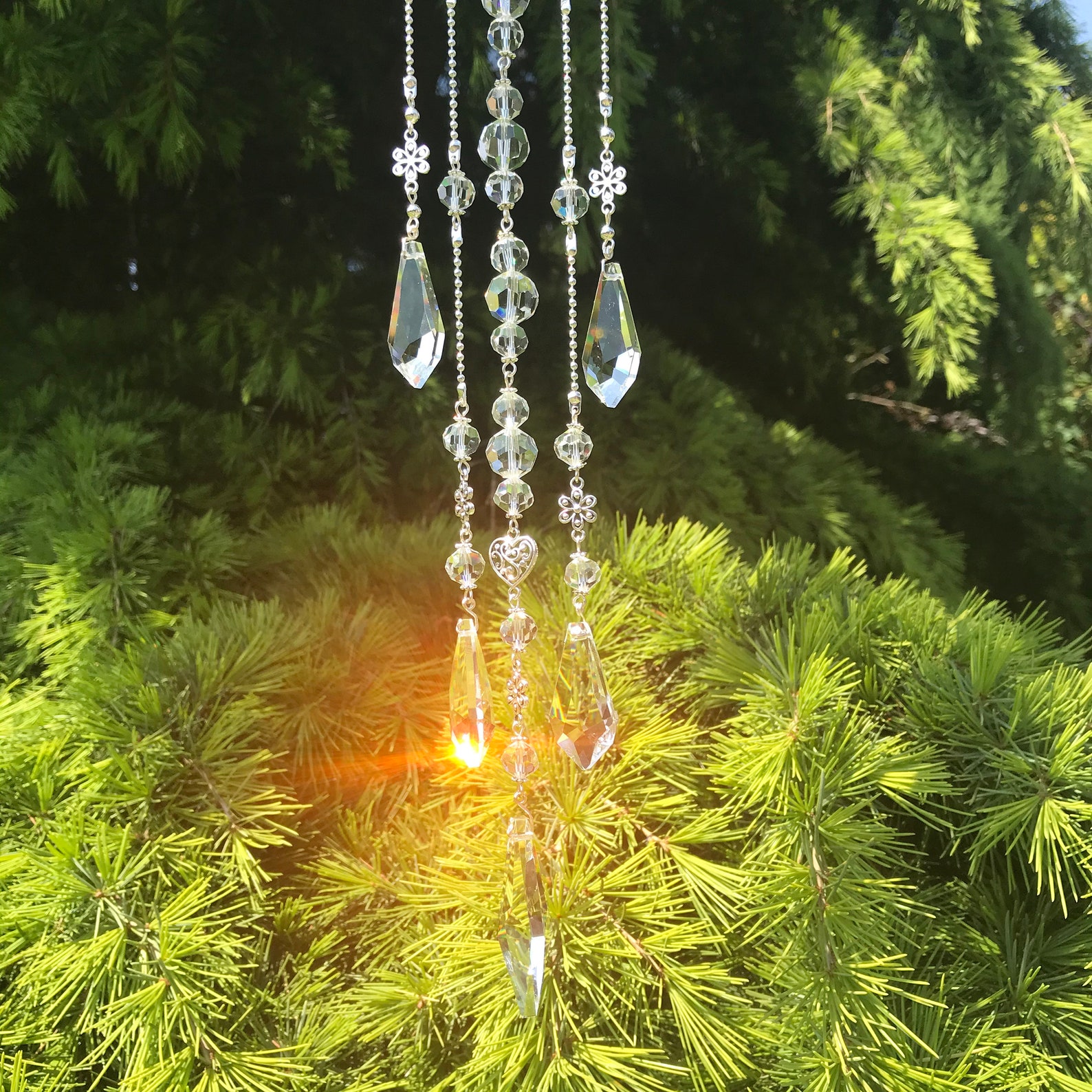 Unique Crystal Window Decoration Suncatcher Chandelier | Etsy