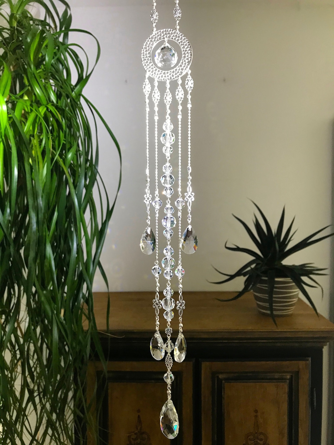 Unique Crystal Window Decoration Suncatcher Chandelier Hanging, Sun ...