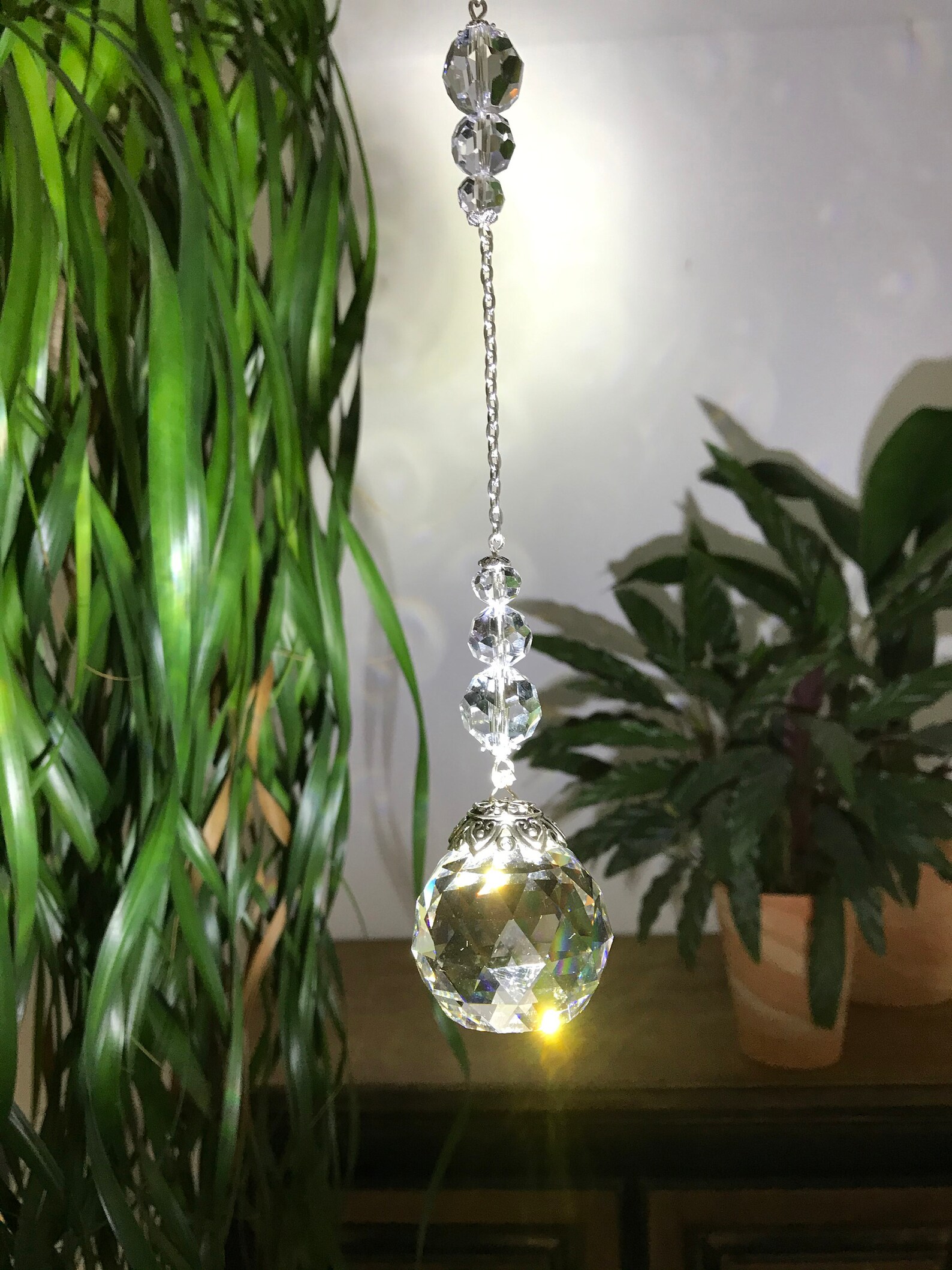 Elegant Crystal Ball Suncatcher, Suncatcher Crystals for Windows ...
