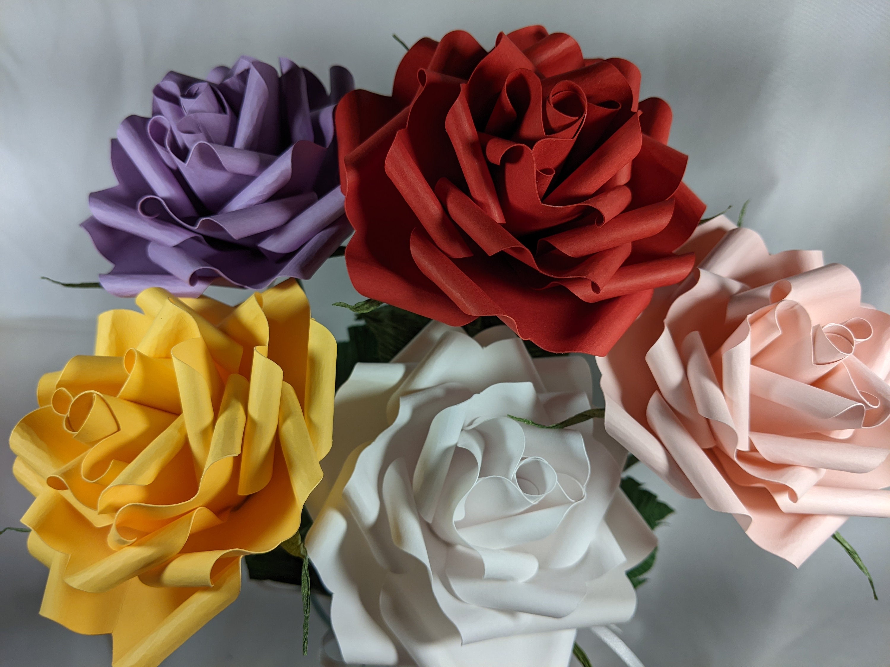 Dance Recital Paper Rose, Personalized Paper Flower, Keepsake, Long ...