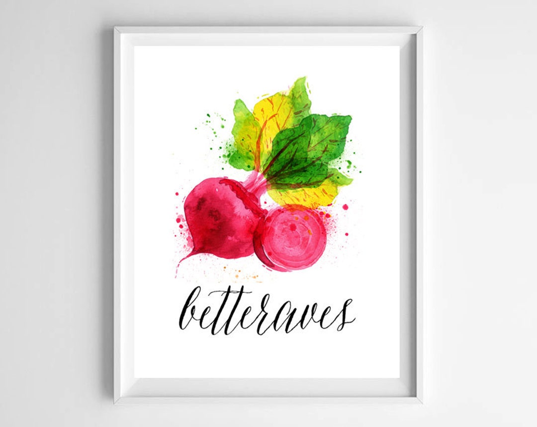 Watercolor Kitchen Printable-beets - Kitchen Wall Art Idea - Etsy