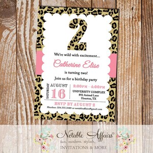 Leopard Print Invitation Girl Leopard Cheetah Print Vertical - Etsy