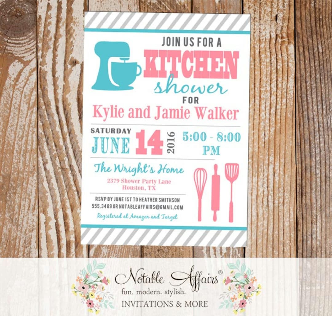 Kitchen Pantry Shower Utensils Housewarming Party Stock the House ...