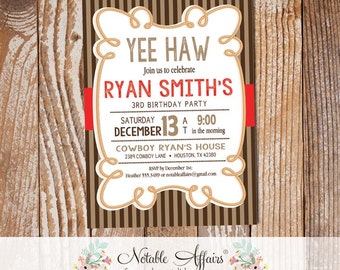 Yee Haw Invitation - Etsy