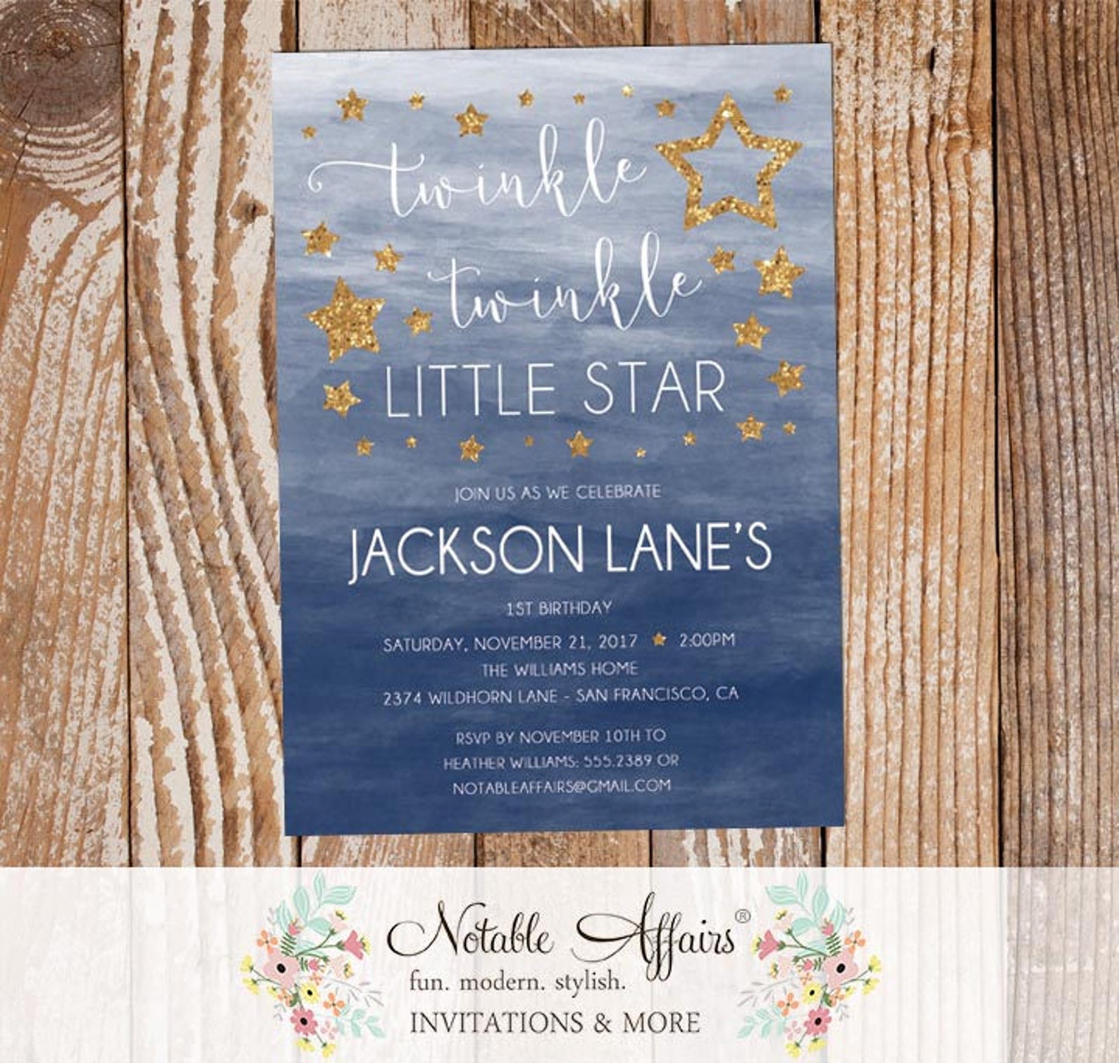 Twinkle Twinkle Little Star Watercolor Ombre Background Dark - Etsy