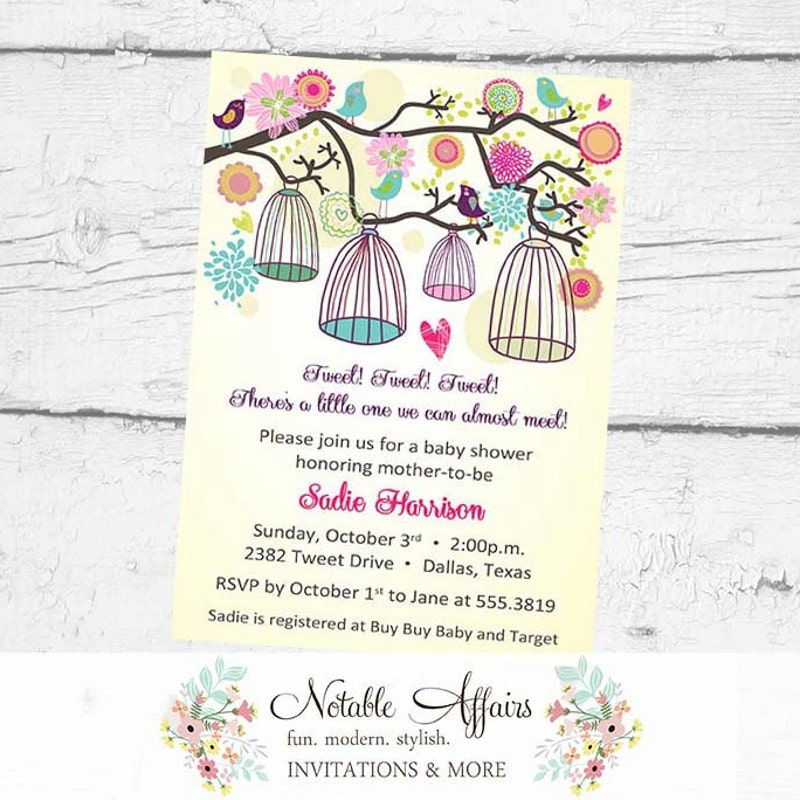 Bird Cage Invitation - Etsy