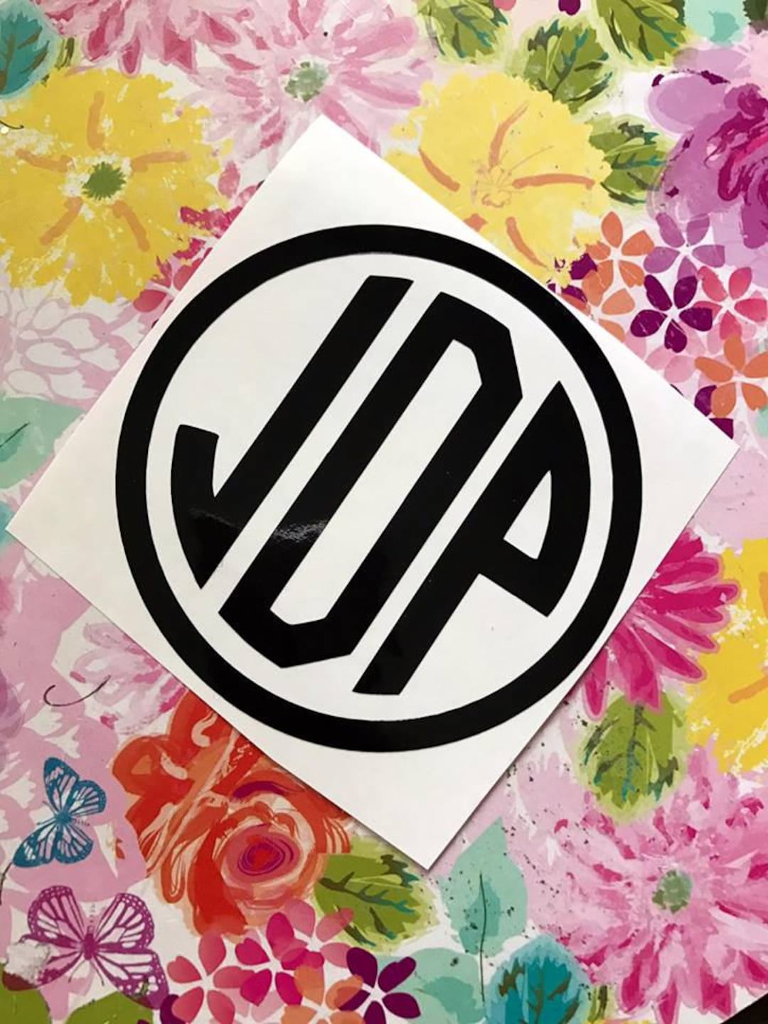 Monogram Decal, Vinyl Decal, Car Decal, Monogram for Car, Rear ...