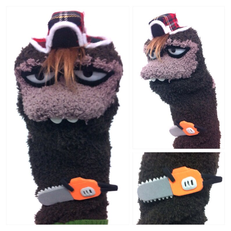 Lumberjack Sock Puppet - Etsy
