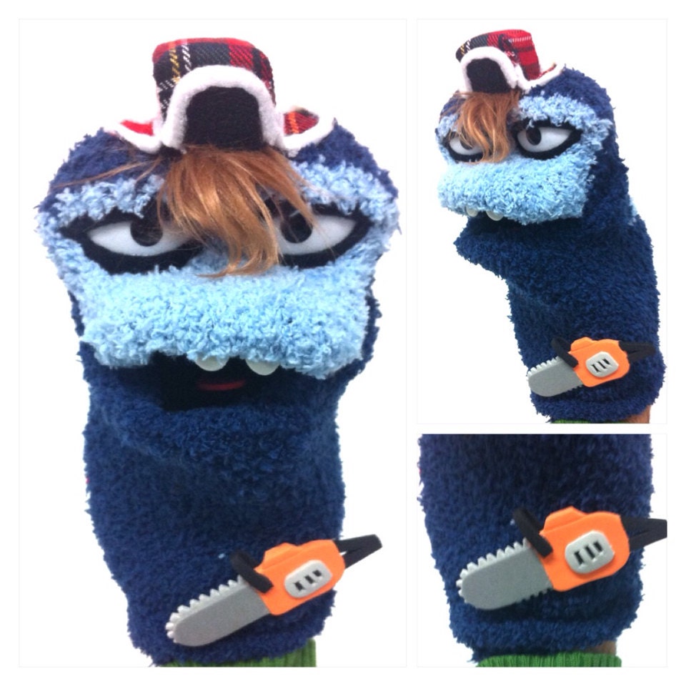 Lumberjack Sock Puppet - Etsy