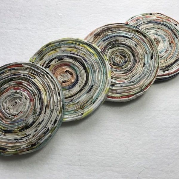 Recycled Magazine Coasters - Etsy