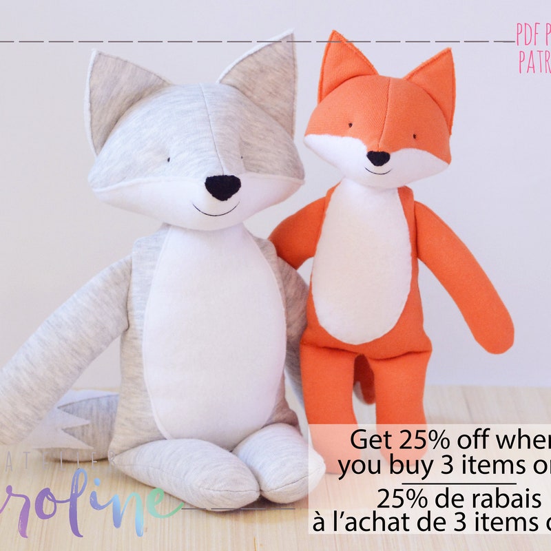 Stuffed Animal Doll Fox - Etsy