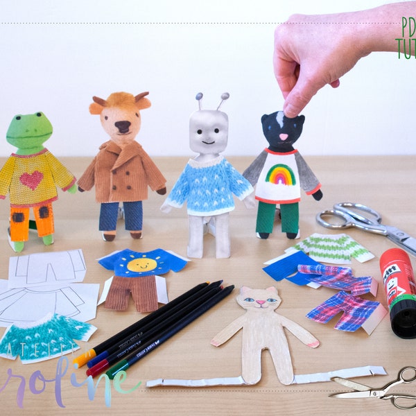 Skunk Paper Doll - Etsy