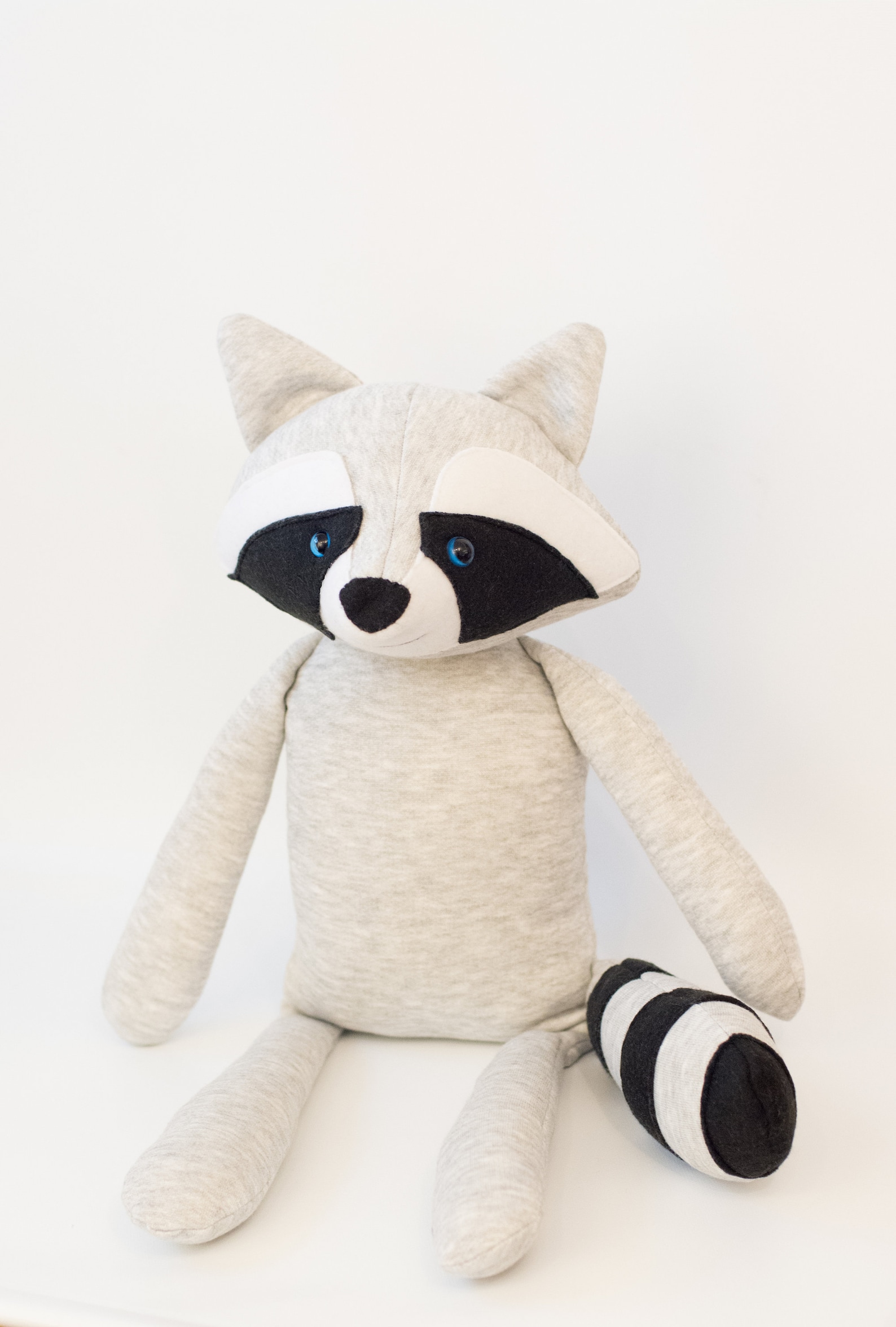 Downloadable Stuffed Toy Raccoon Plush, Regular Ans Baby Size, Sewing ...