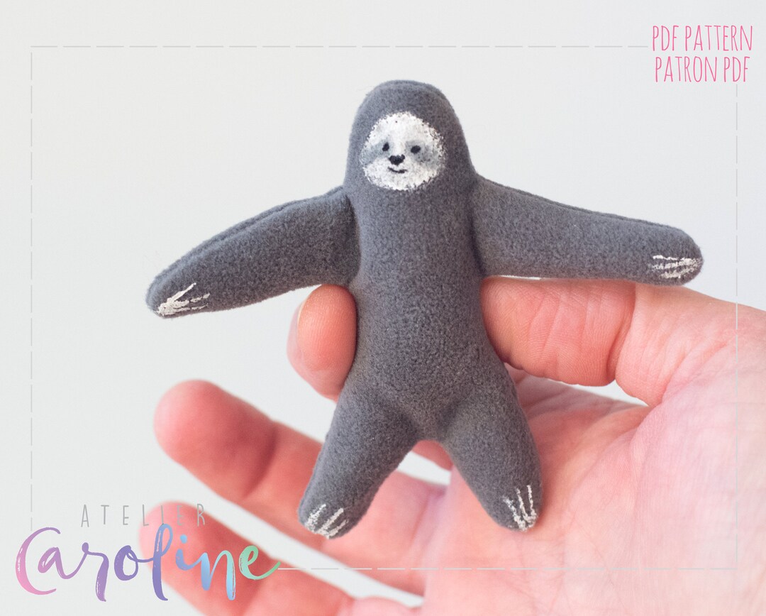 Downloadable Miniature Stuffed Sloth Plush Sewing Pattern - Etsy