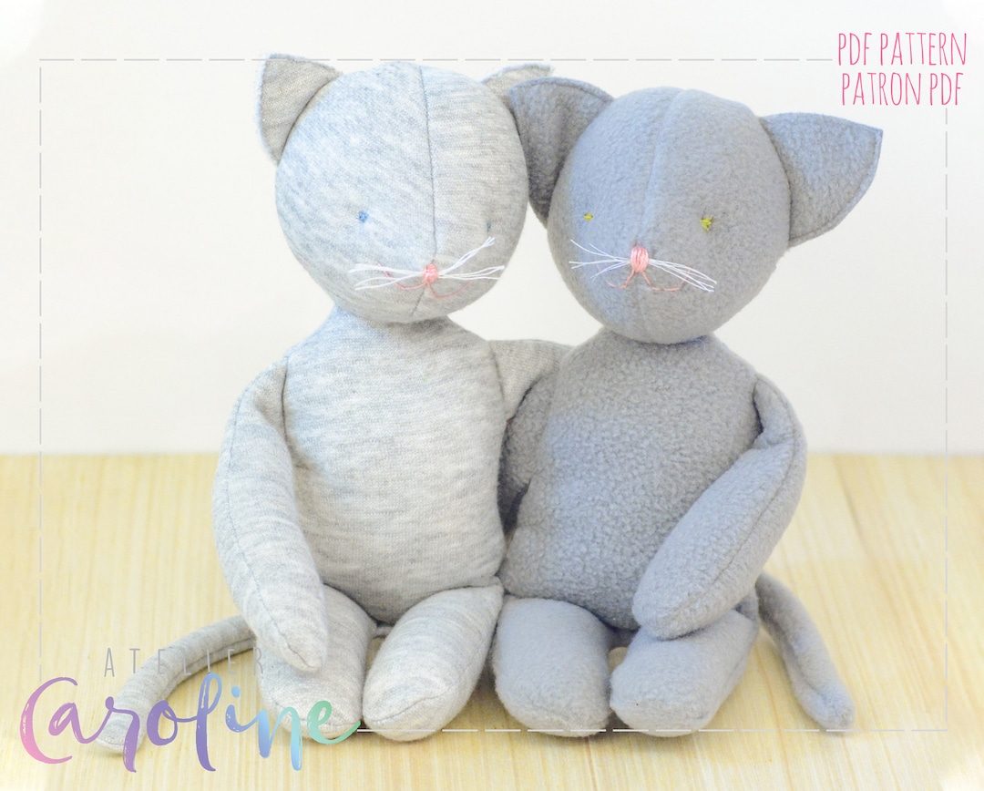 Stuffed Cat Sewing Pattern: DIY Kitty Plush Toy (PDF Pattern) - Etsy