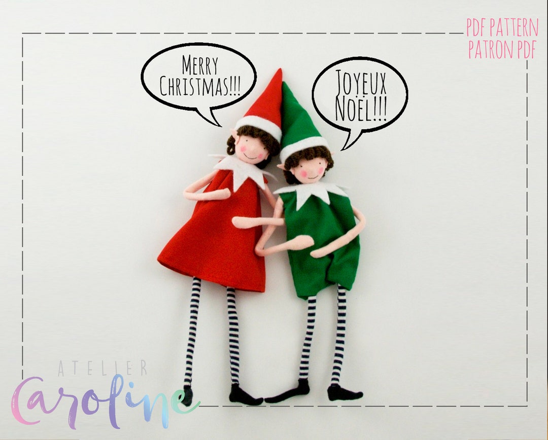 Downloadable Christmas Elf Boy and Elf Girl Sewing Pattern - Etsy