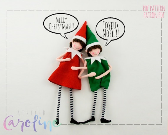 Downloadable Christmas Elf Boy and Elf Girl Sewing Pattern - Etsy Canada