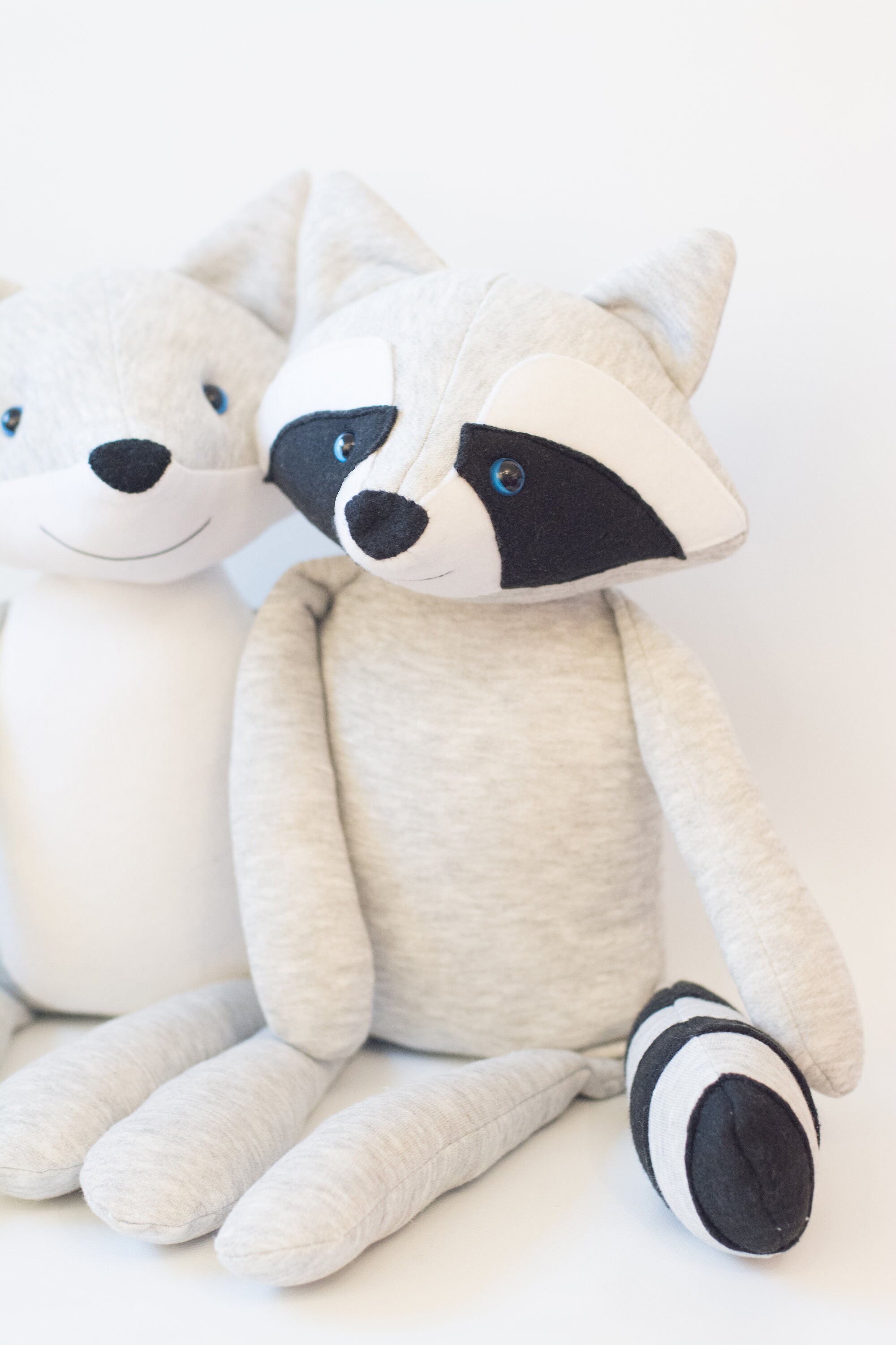 Downloadable Stuffed Toy Raccoon Plush, Regular Ans Baby Size, Sewing ...
