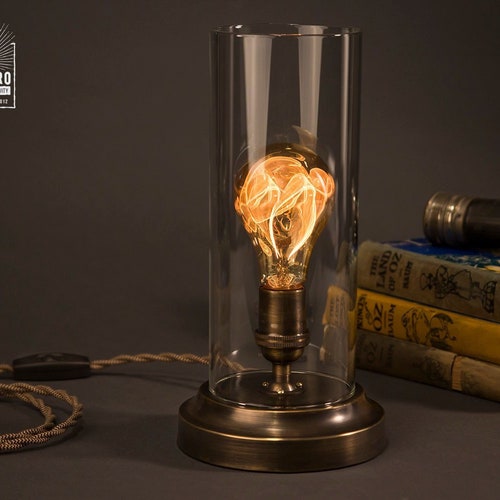 Globe Edison Table Lamp Desk Lamp Edison Light Bulb Home - Etsy
