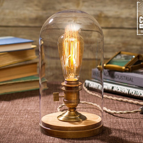 Globe Edison Table Lamp Desk Lamp Edison Light Bulb Home - Etsy