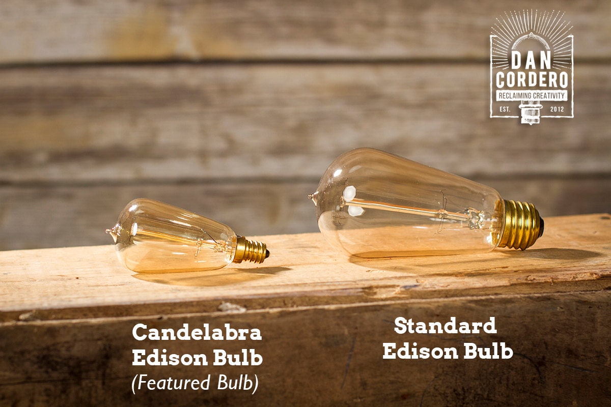 Edison Bell Jar Lamp Antique Brass | Etsy