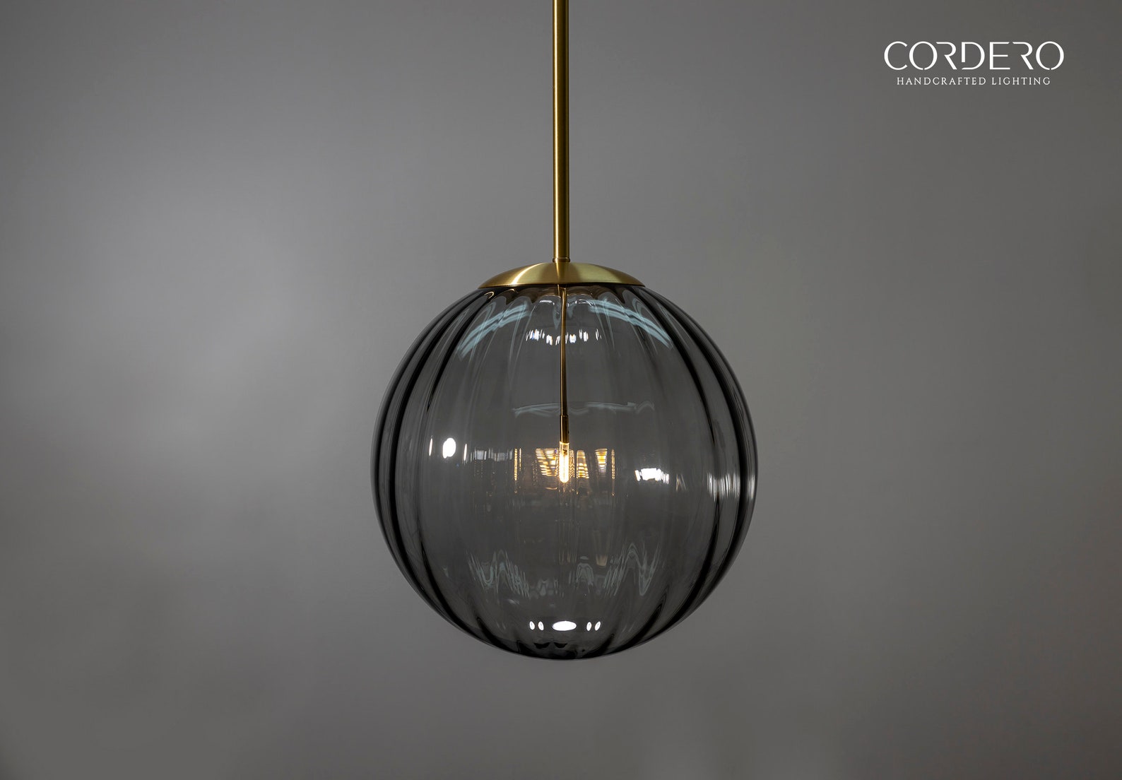 Lasina Pendant Light - Smoked Glass - Etsy