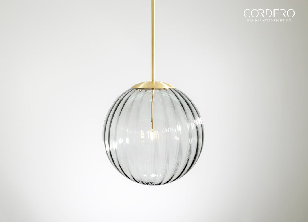Lasina Pendant Light - Smoked Glass - Etsy