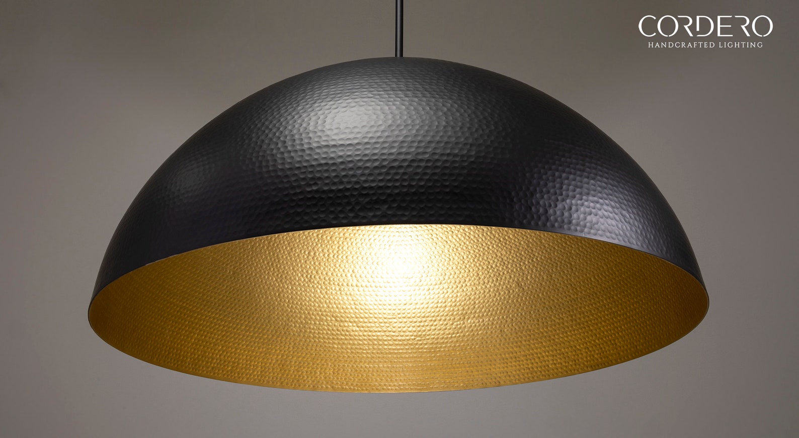 36 Hammered Dome Pendant Light Fixture - Etsy