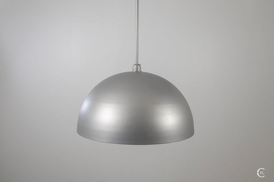 Gunmetal Smooth Dome Pendant Light Fixture - Etsy