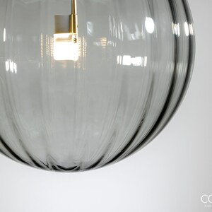 Lasina Pendant Light - Smoked Glass - Etsy