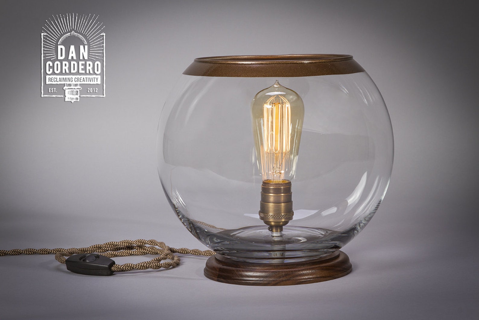 Globe Edison Table Lamp Desk Lamp Edison Light Bulb Home | Etsy