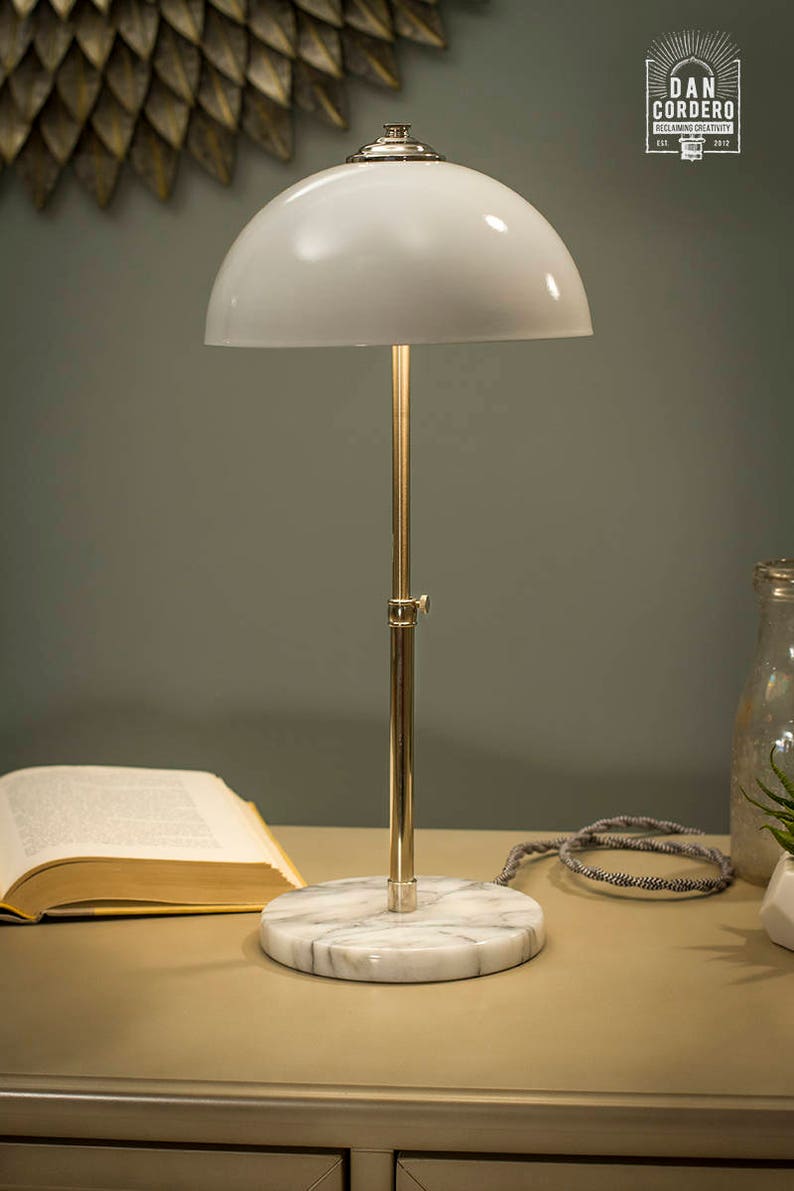Marble Base Lamp Chrome Table Lamp Desk Lamp Bedside - Etsy