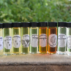 1/4OZ Pure Essential Oils in Glass Vial...use for Scenting - Etsy