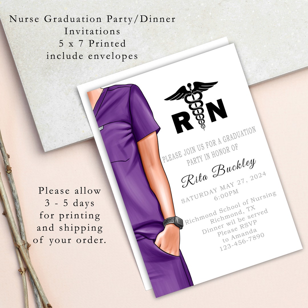 Nursing Graduation Party Invitation Nursing School Graduation Pinning ...
