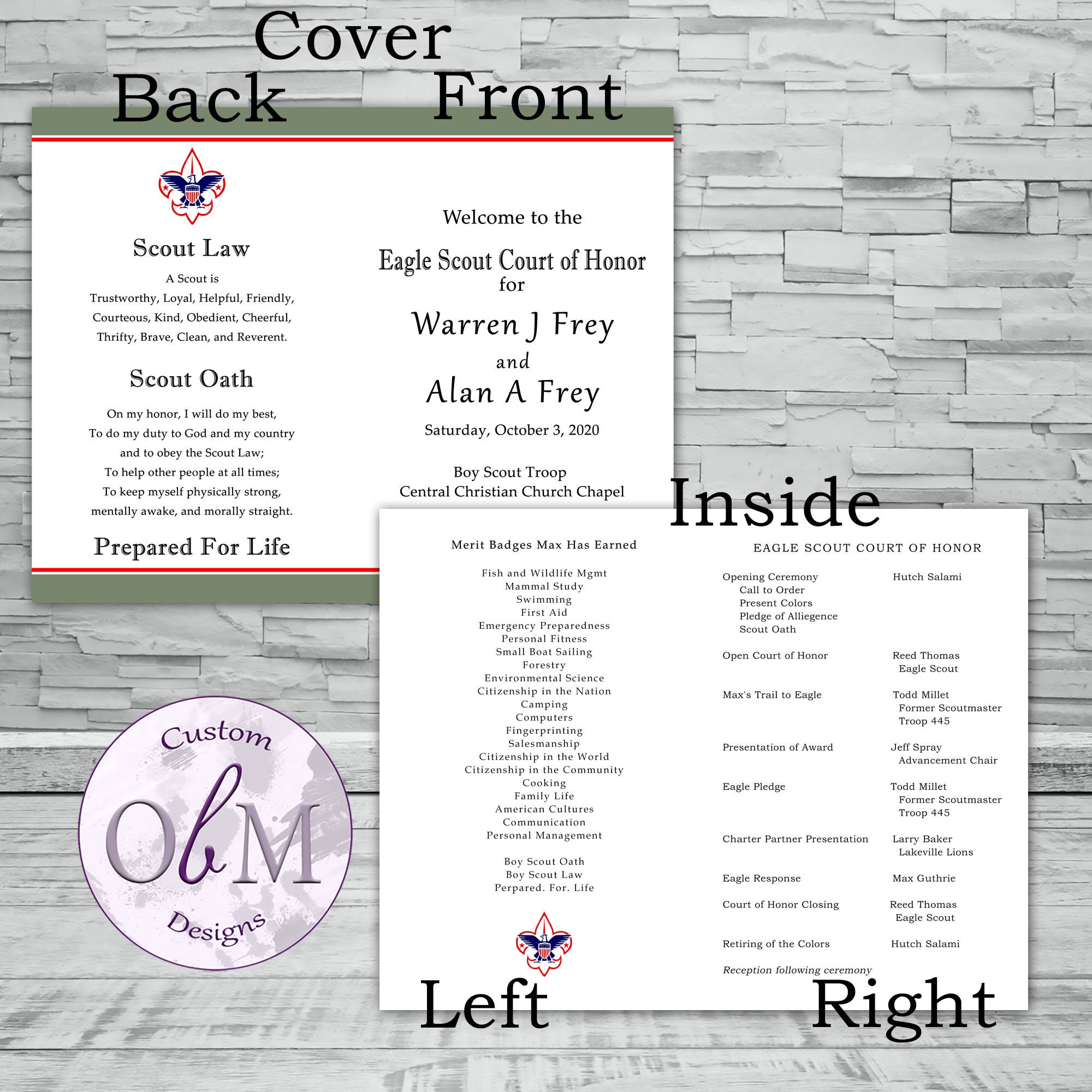 Eagle Scout Court Of Honor Program Ideas