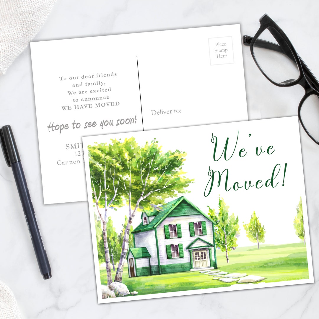 Moving to a New Home Announcement Photo Post Cards | PRINTED - Etsy