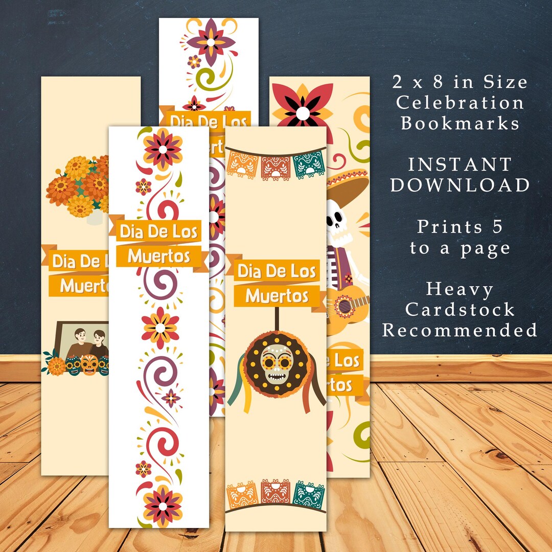Día De Los Muertos Bookmarks: Celebration Gifts (instant Download) - Etsy