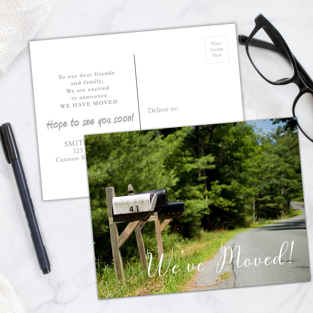 Moved to a New Home Moving Announcement Photo Post Cards | PRINTED - Etsy