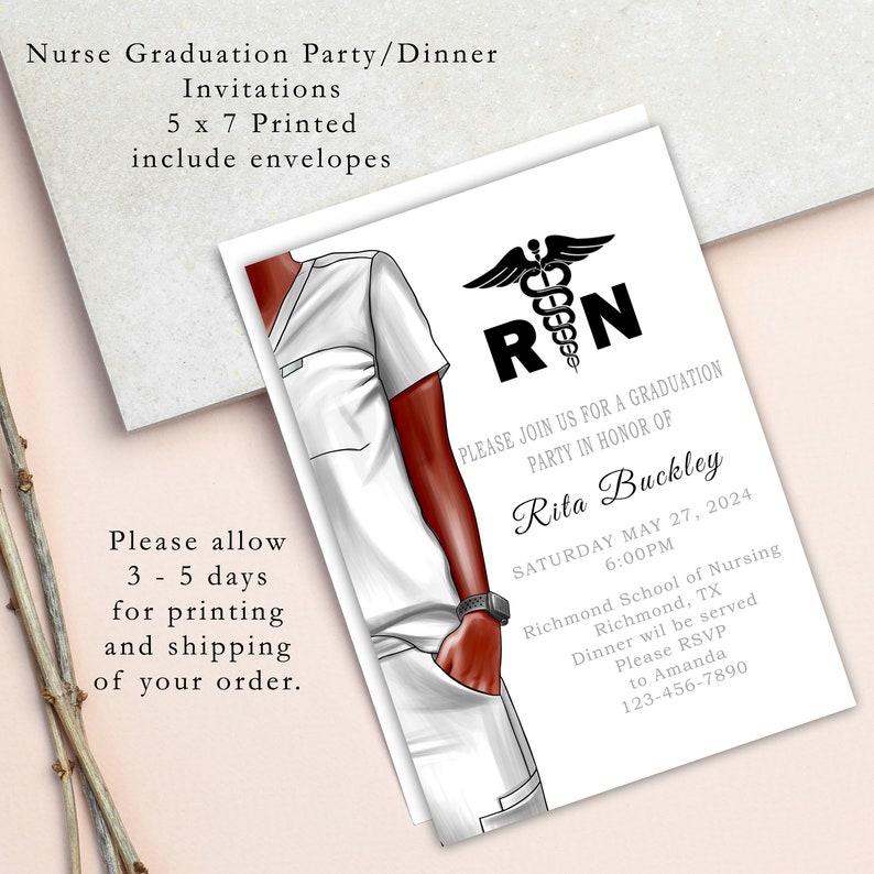 Nursing Graduation Party Invitation Nursing School Graduation Pinning ...