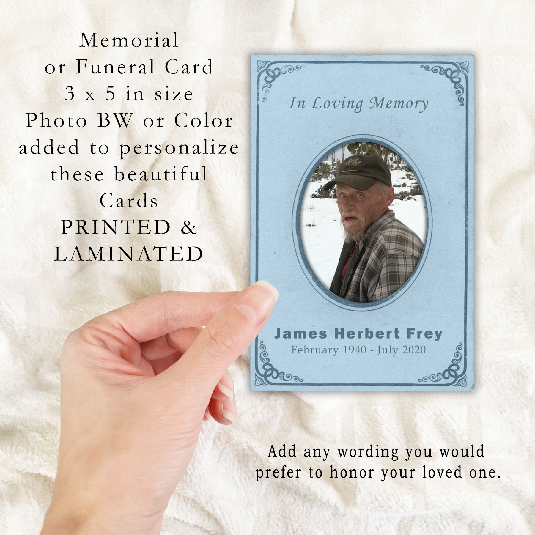 Memorial Funeral Celebration of Life Poem or Prayer Cards Afterglow ...