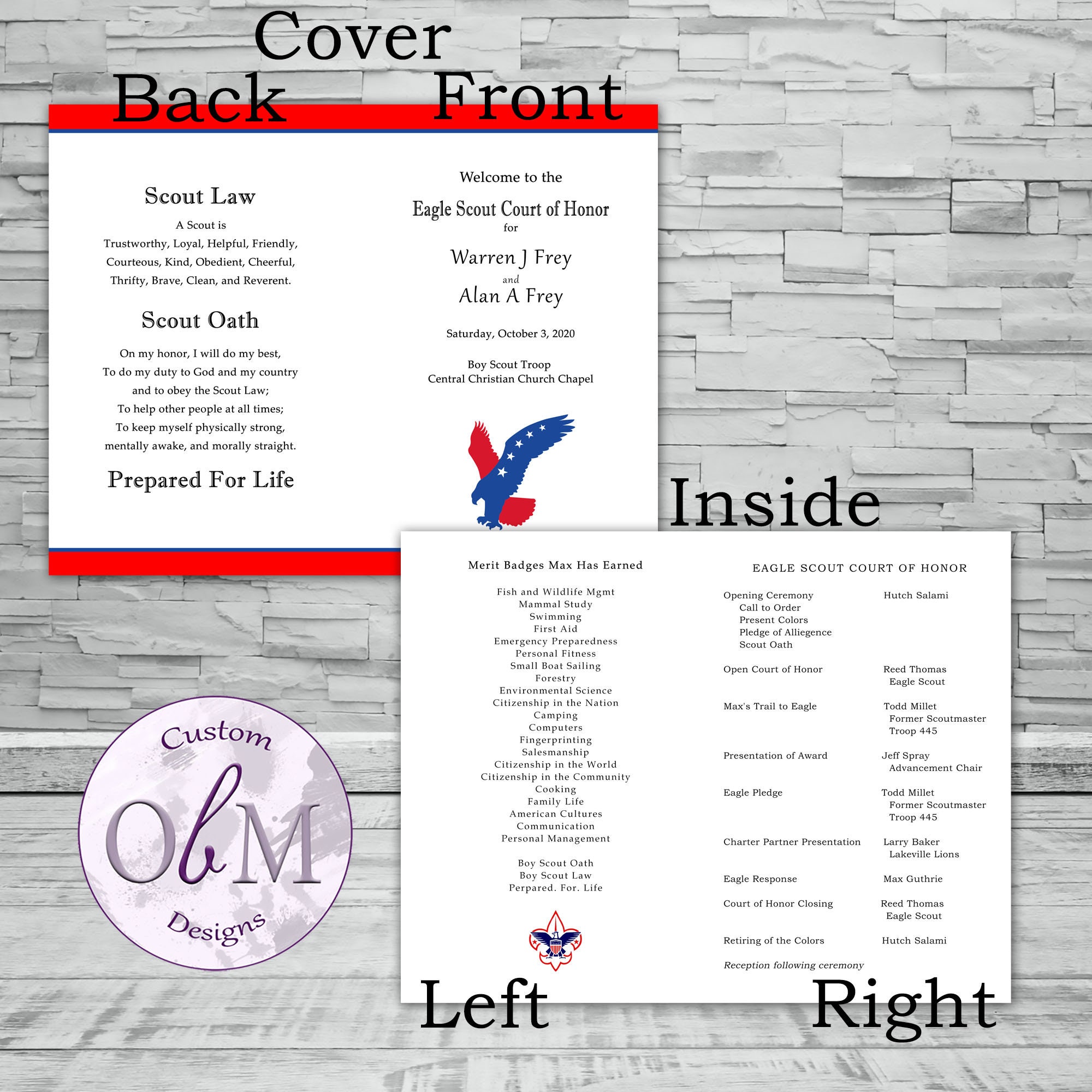 Eagle Scout Court Of Honor Program Ideas