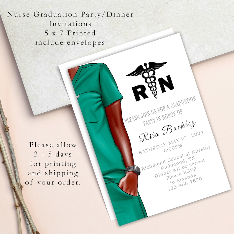 Nursing Graduation Party Invitation Nursing School Graduation Pinning ...
