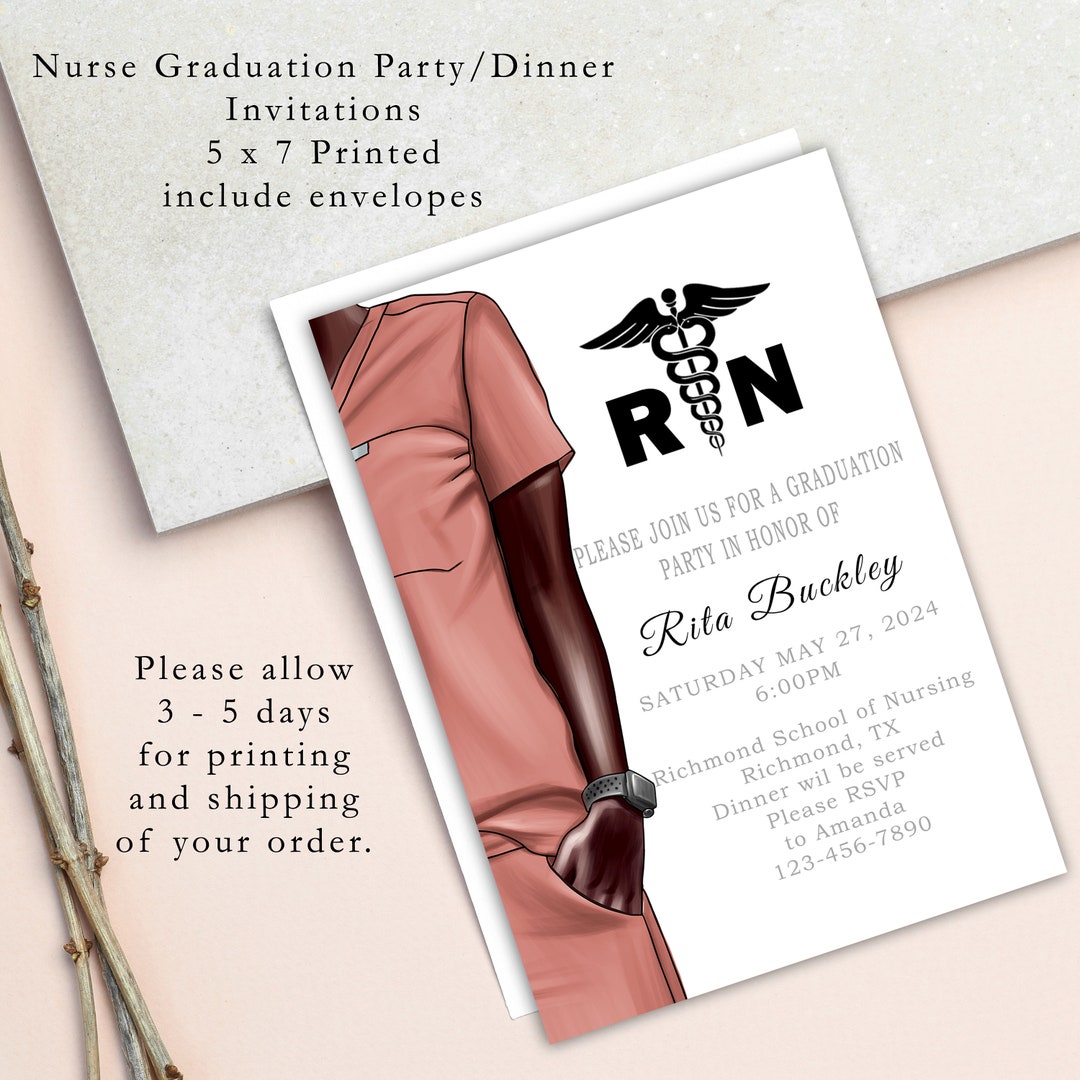 Nursing Graduation Party Invitation Nursing School Graduation Pinning ...