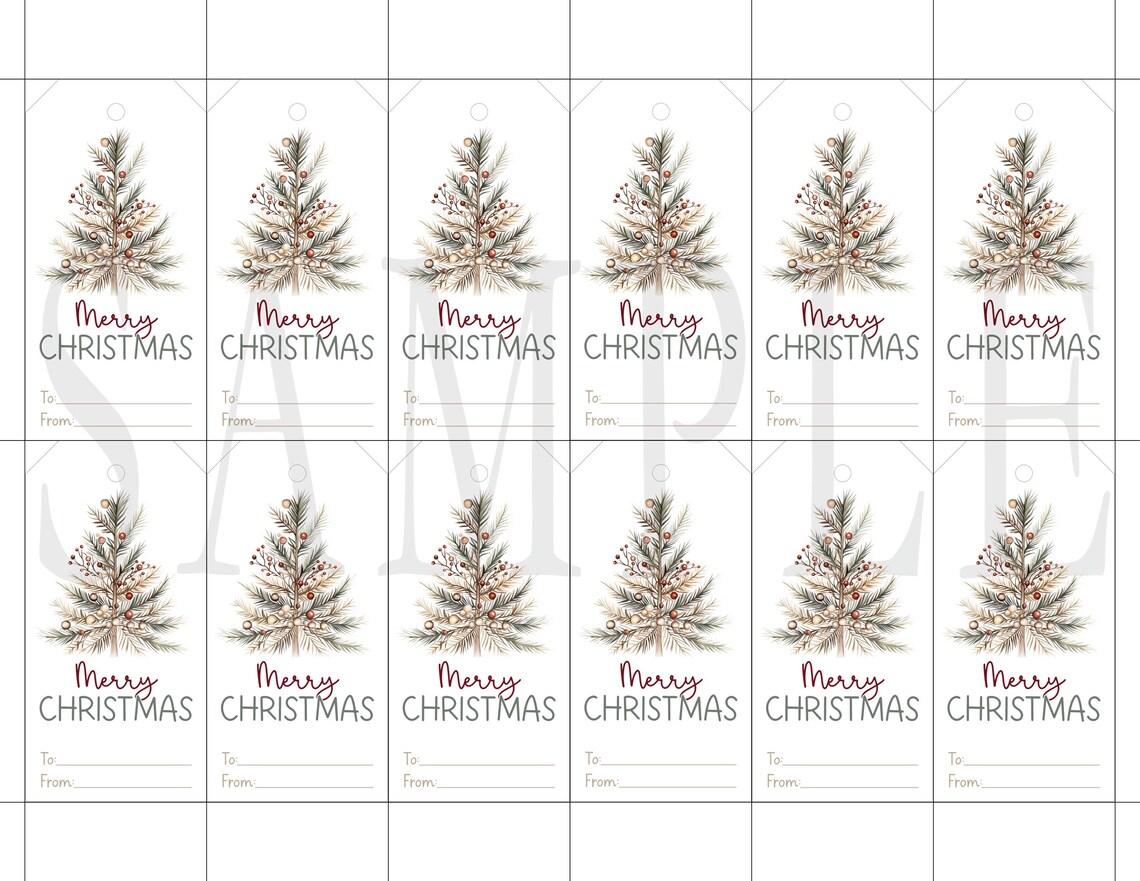 Christmas Gift Present Tags for Holiday Gifts Decoration for Package ...