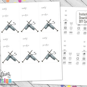 Knitting/crocheting Care Cards | Instant Download DIY | 5 Designs ...