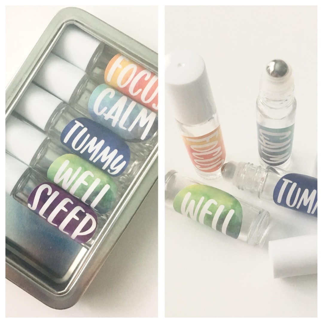 Set of 5 Essential Oil Roller Bottle Stickers- FREE SHIPPING! - Etsy